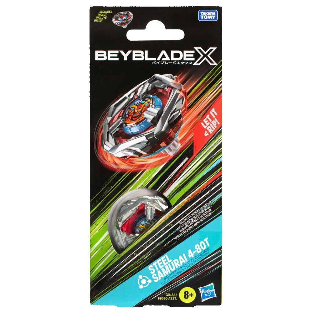 Beyblade X Steel Samurai 4-80T Booster Pack Set — Athena Games Ltd